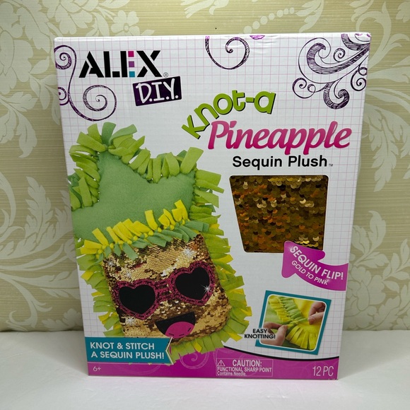 Alex Toys | Other | Alex Diy Knot A Pineapple Sequin Plush | Poshmark